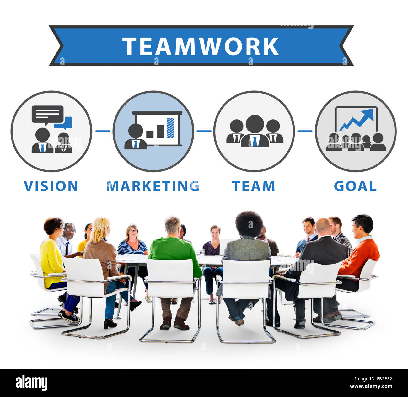 People Corporate Meeting Connection Teamwork Concept Stock Photo - Alamy