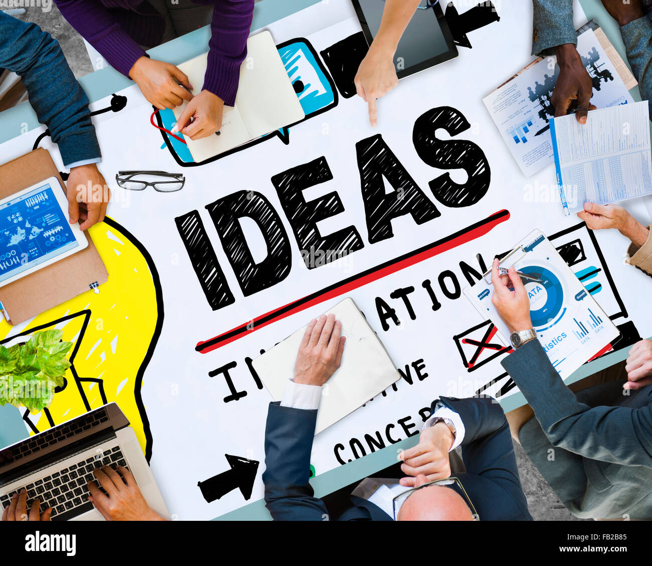 Ideas Inspiration Think Creative Research Concept Stock Photo - Alamy
