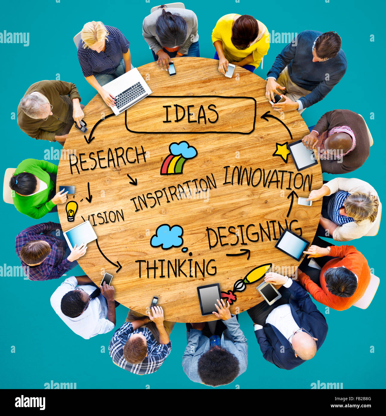 Ideas Thinking Innovation Motivation Tactics Concept Stock Photo - Alamy