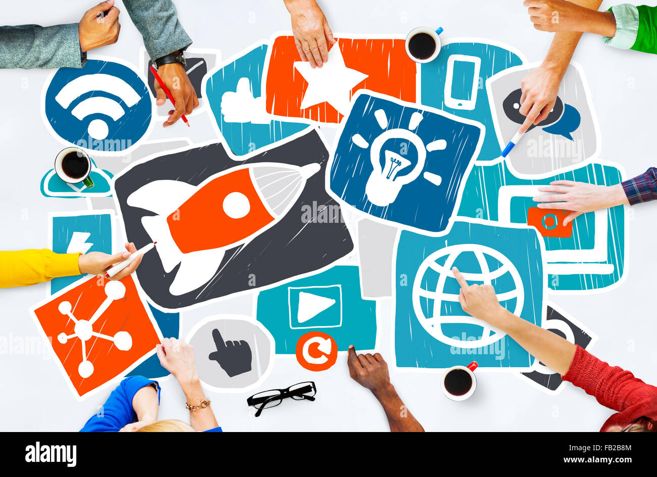 Media Social Media Social Network Internet Technology Online Concept ...