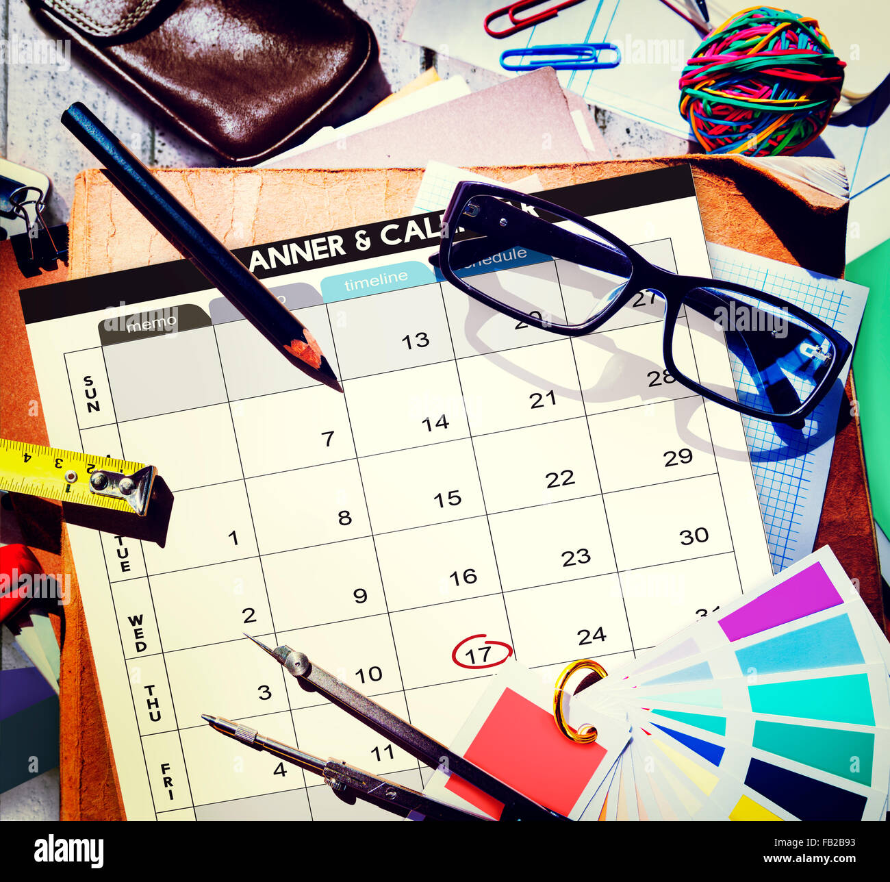 Calender Planner Organization Management Remind Concept Stock Photo - Alamy