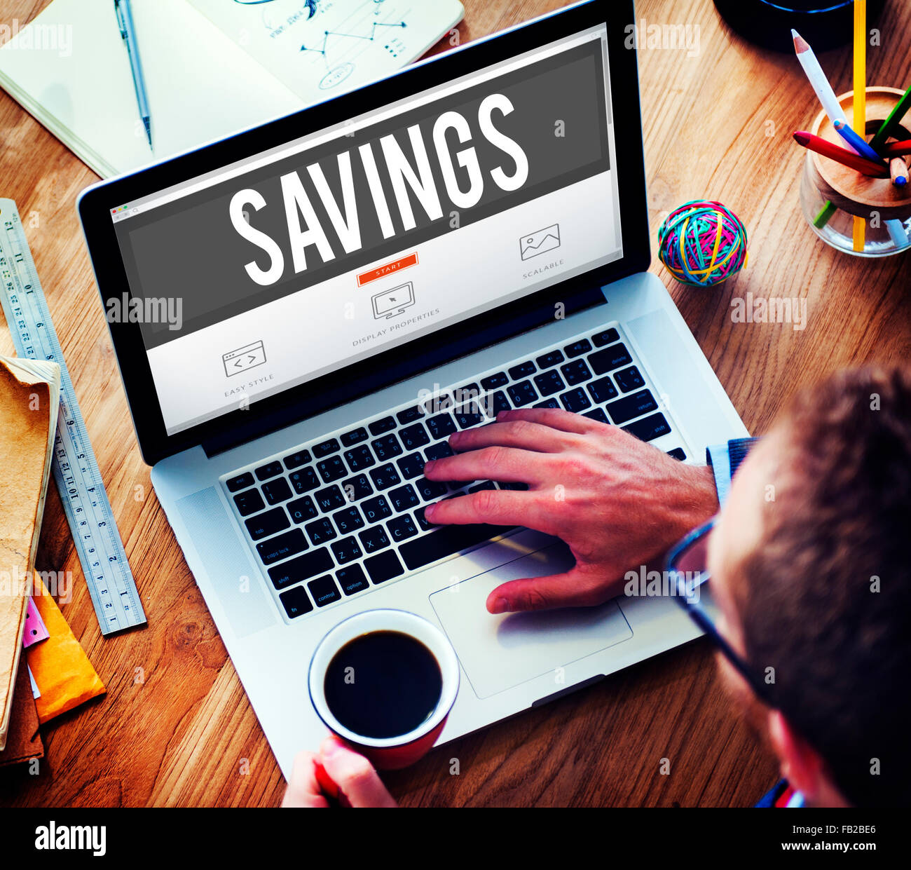 Savings Save Accounting Banking Money Concept Stock Photo - Alamy