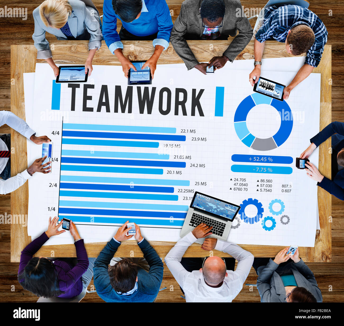 Team Corporate Teamwork Collaboration Assistance Concept Stock Photo ...