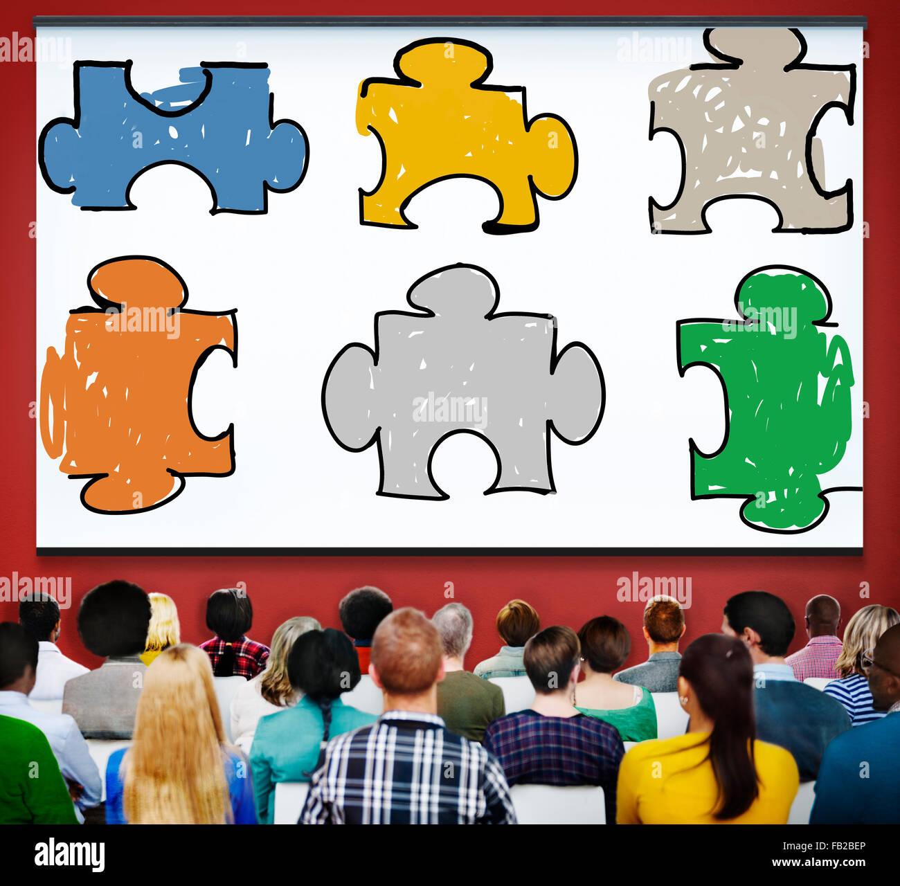 Jigsaw Puzzle Connection Corporate Team Teamwork Concept Stock Photo ...