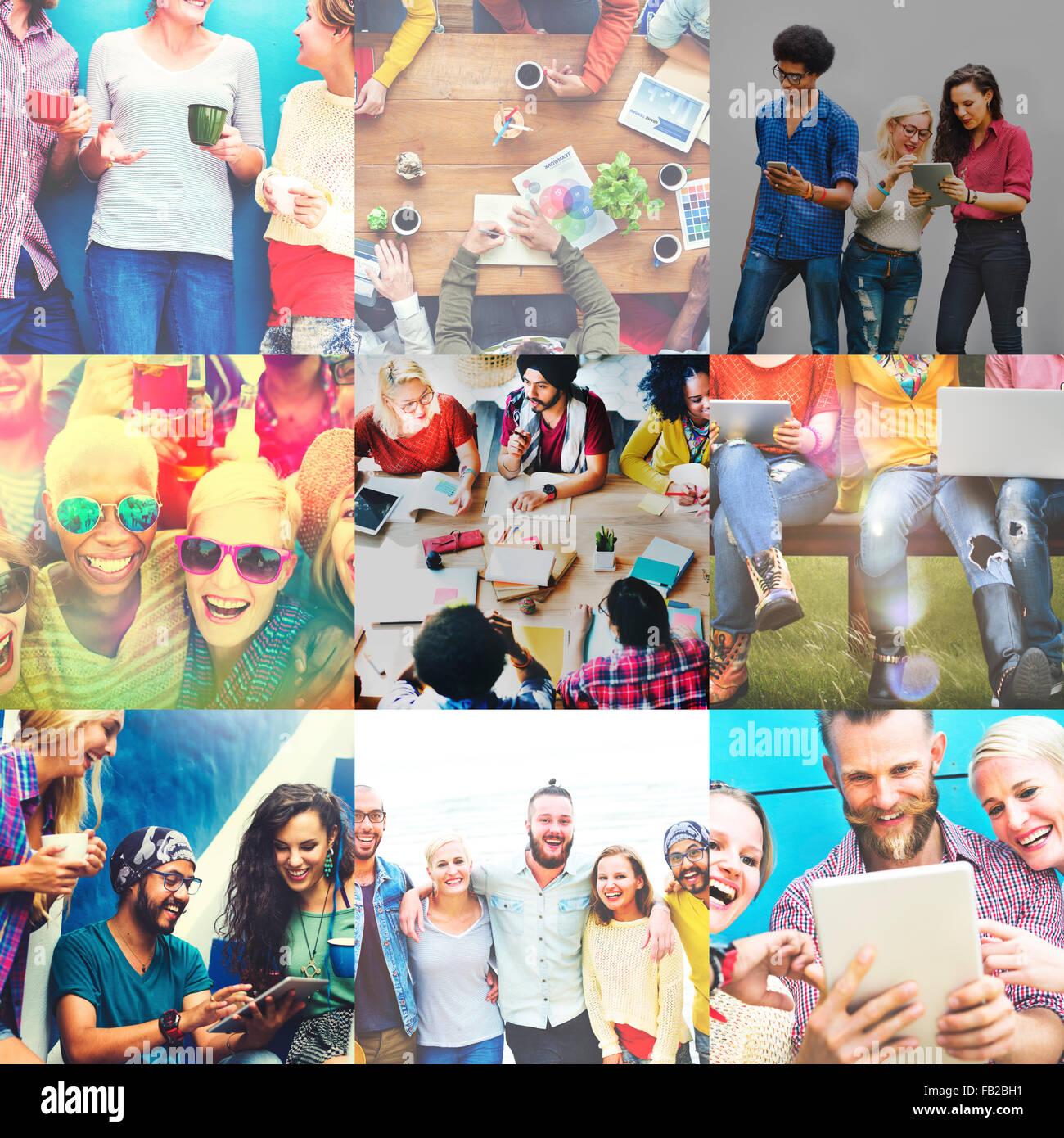 Collection People Diversity Social Media Education Stock Photo - Alamy