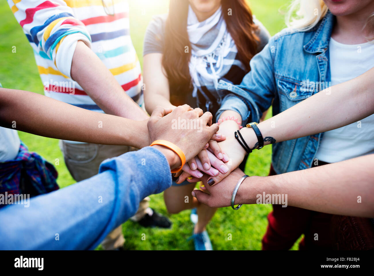 Team Teamwork Relation Together Unity Friendship Concept Stock Photo ...