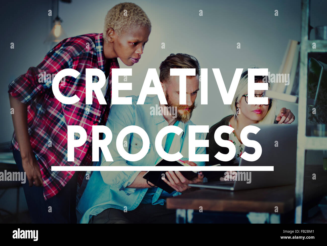 Creative Process Design Brainstorm Thinking Vision Ideas Concept Stock ...
