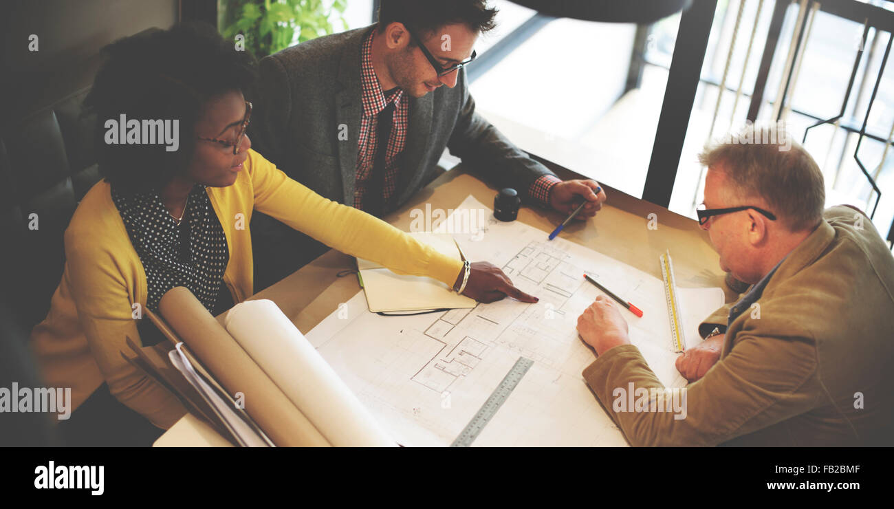Architect Design Project Meeting Discussion Concept Stock Photo - Alamy