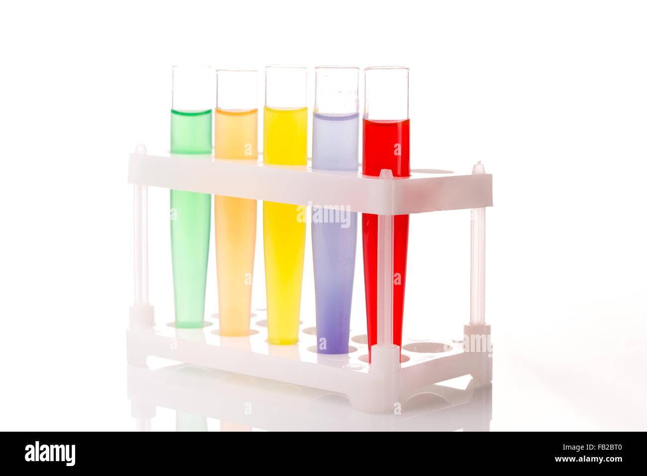 Multicolored liquid chemical tubes Stock Photo - Alamy