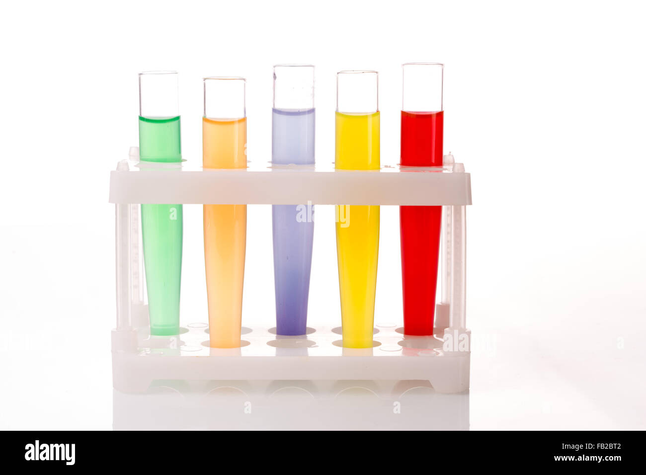 Multicolored liquid chemical tubes Stock Photo - Alamy