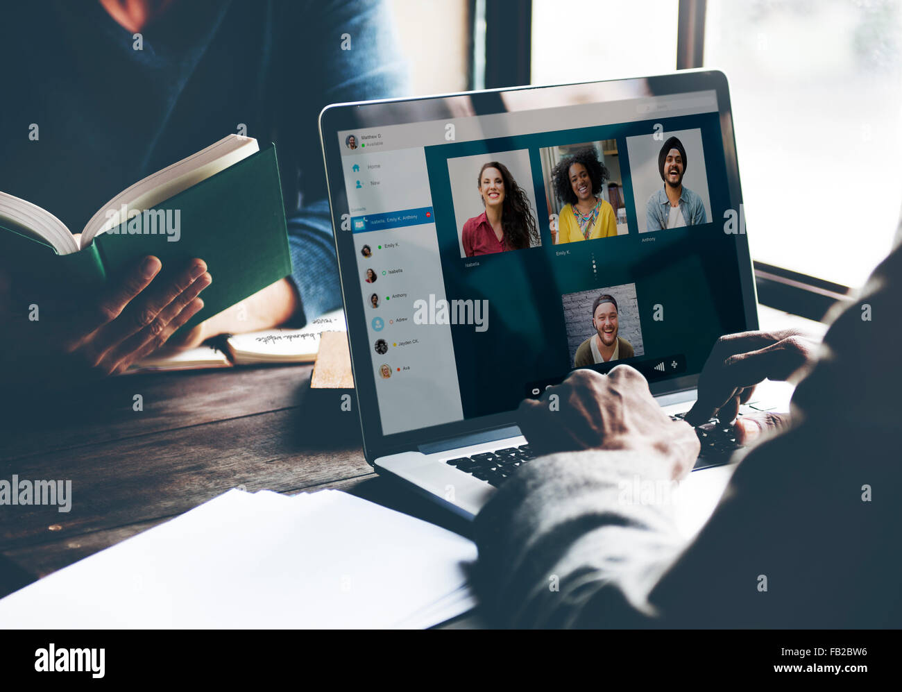Video Call Facetime Chatting Communication Concept Stock Photo - Alamy