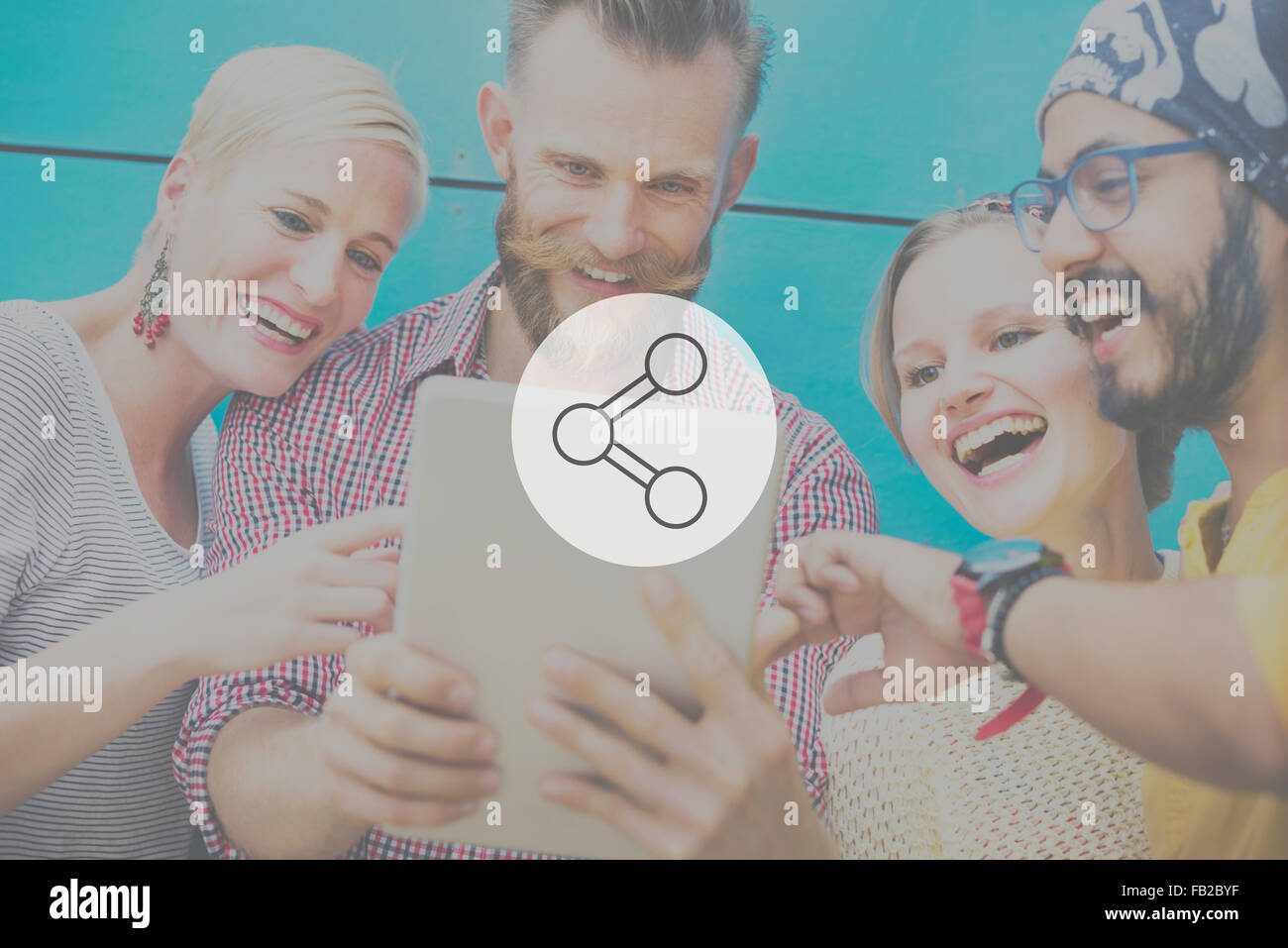 Share Connection Technology Sharing Global Communications Concept Stock ...