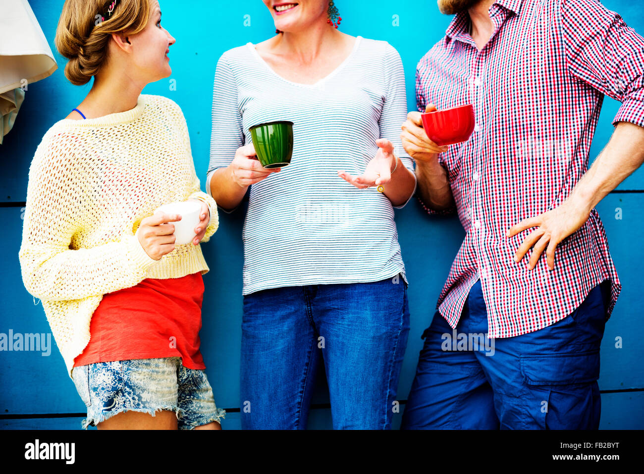 Group People Chatting Interaction Socializing Concept Stock Photo - Alamy