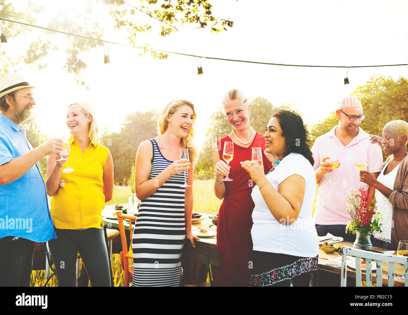 Diverse People Friends Hanging Out Drinking Concept Stock Photo - Alamy