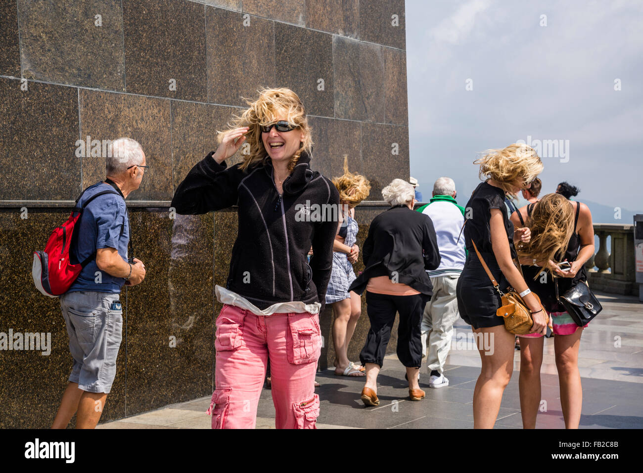 Windy day people hi-res stock photography and images - Alamy