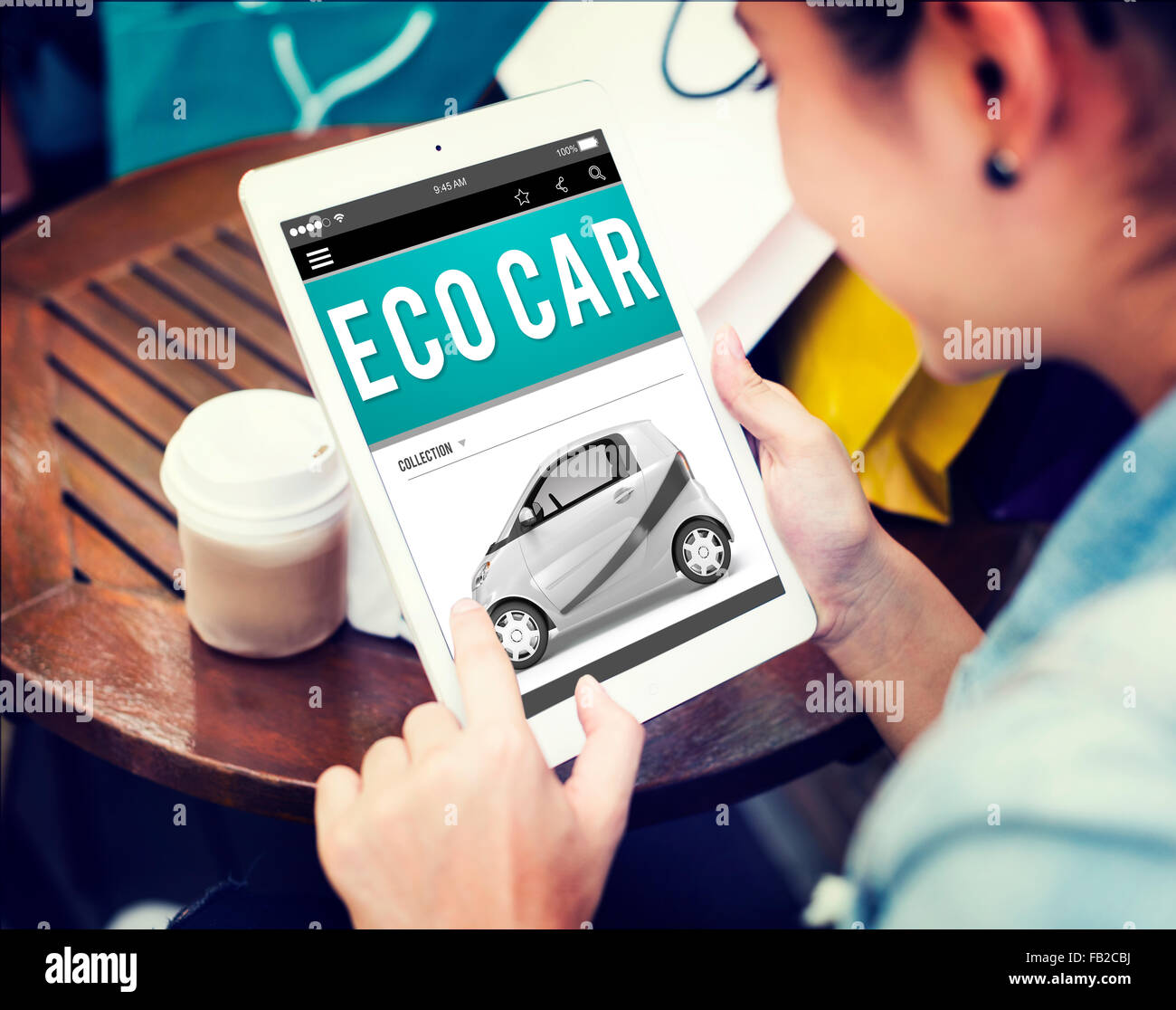 Eco Car Electrical Energy Fuel Hybrid Innovation Plug Concept Stock ...