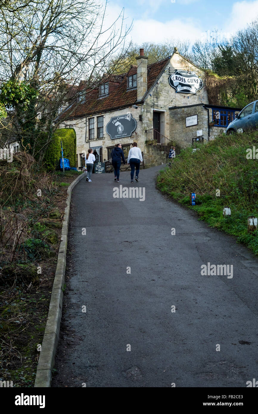 The Cross Guns Pub Avoncliff Bradford on Avon Wiltshire England Stock ...