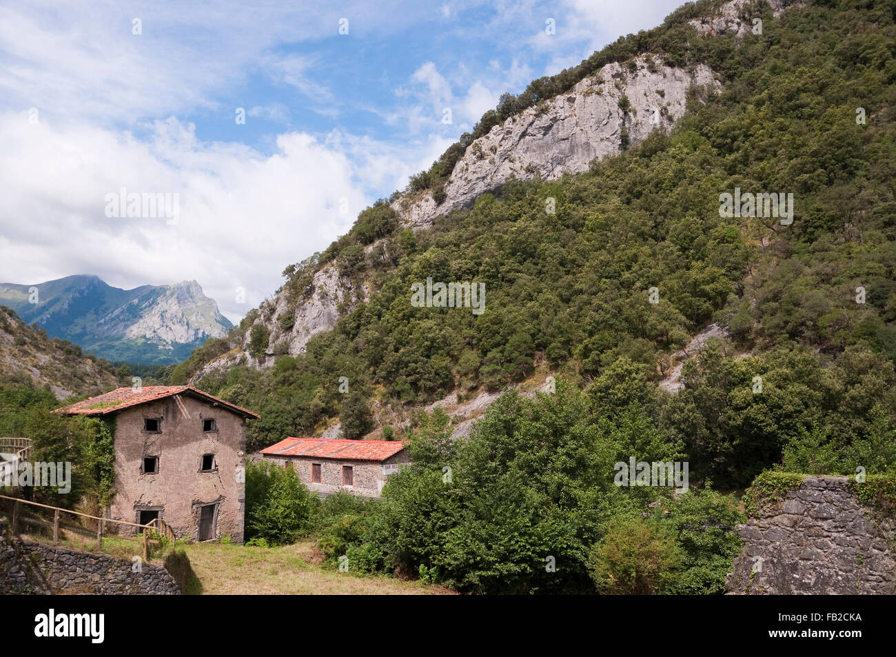 Traditional houses in Araxes Valley, Navarra, Spain Stock Photo - Alamy