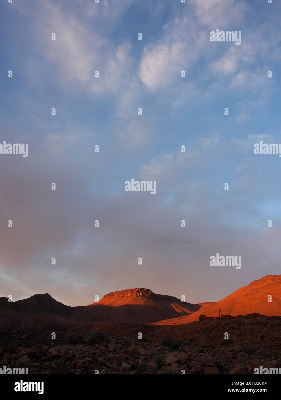 Dawn light on hills, Tiguiza, Jbel Saghro, Morocco Stock Photo - Alamy