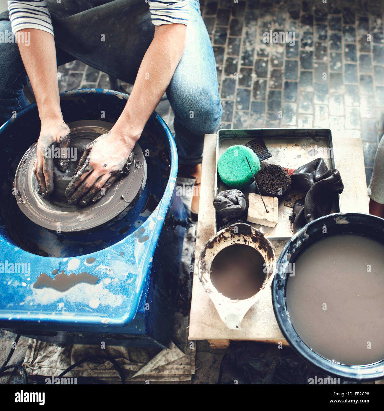 Craftsman Artist Pottery Skill Workshop Concept Stock Photo - Alamy