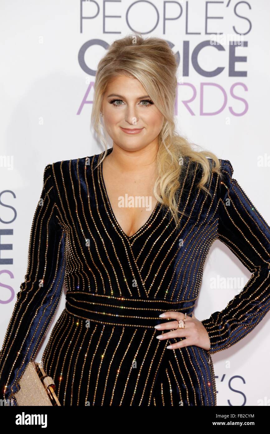 Singer Meghan Trainor attends the People's Choice Awards 2016 at ... Singer Meghan Trainor attends the People's Choice Awards 2016 at ...