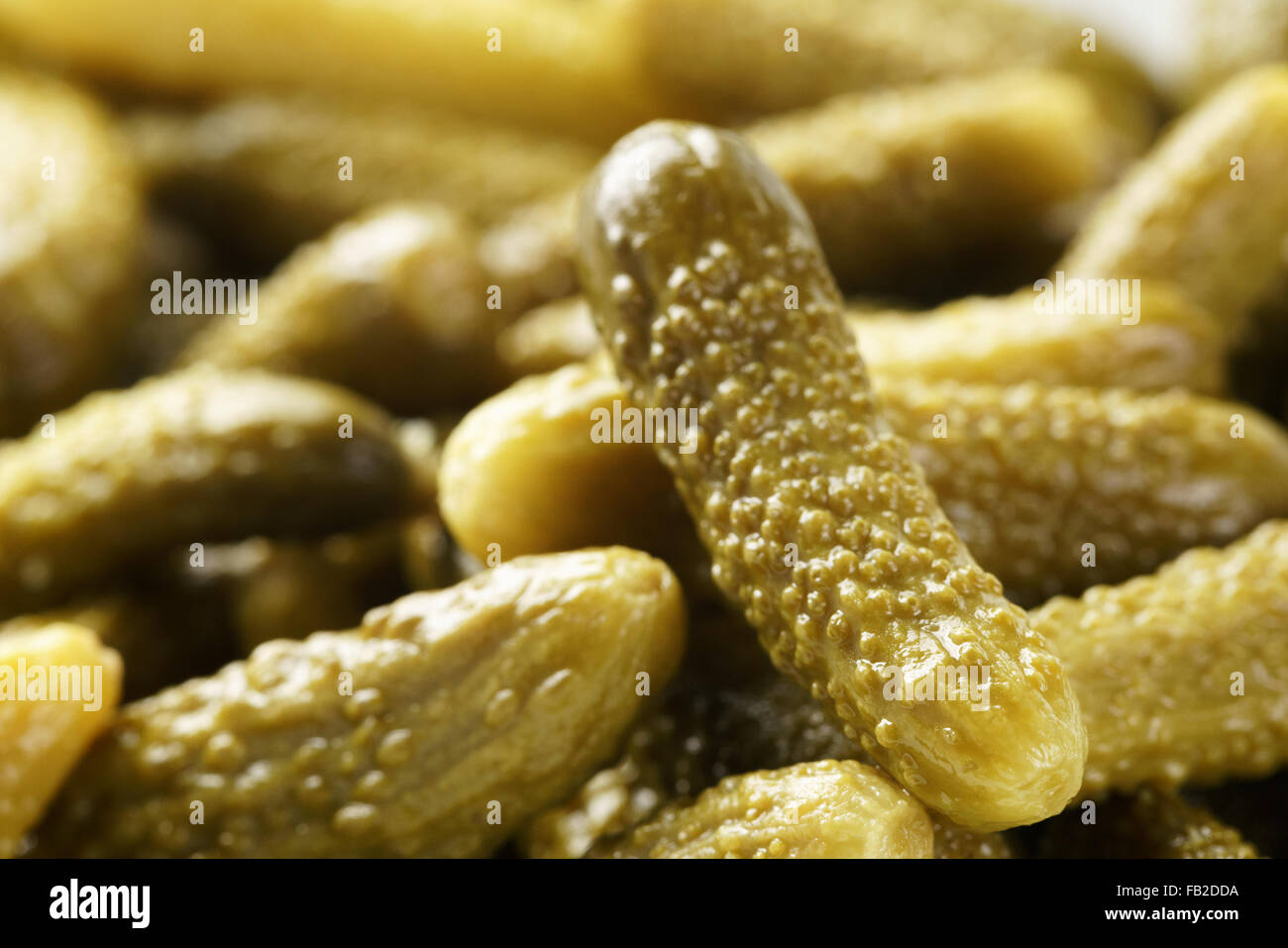 marinated cornichons close up Stock Photo - Alamy