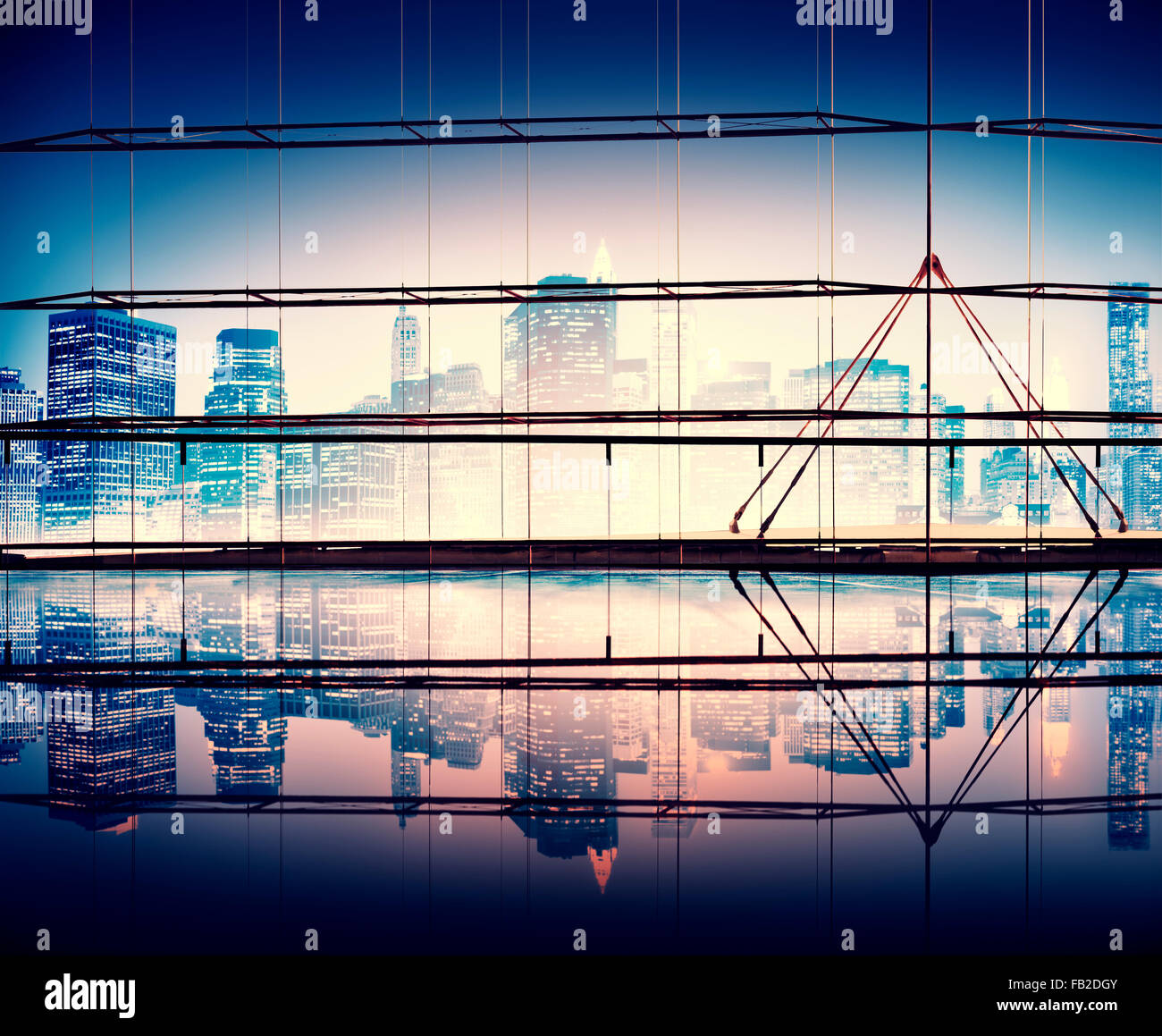 Night Time Cityscape Clear Sky Concept Stock Photo - Alamy