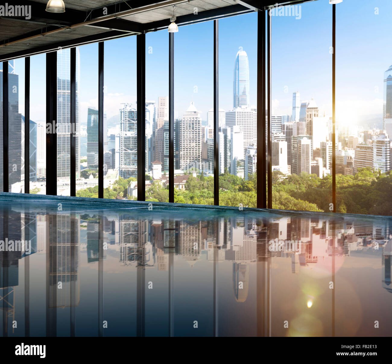 Urban Scene Skyline Morning View Metropolis Concept Stock Photo - Alamy