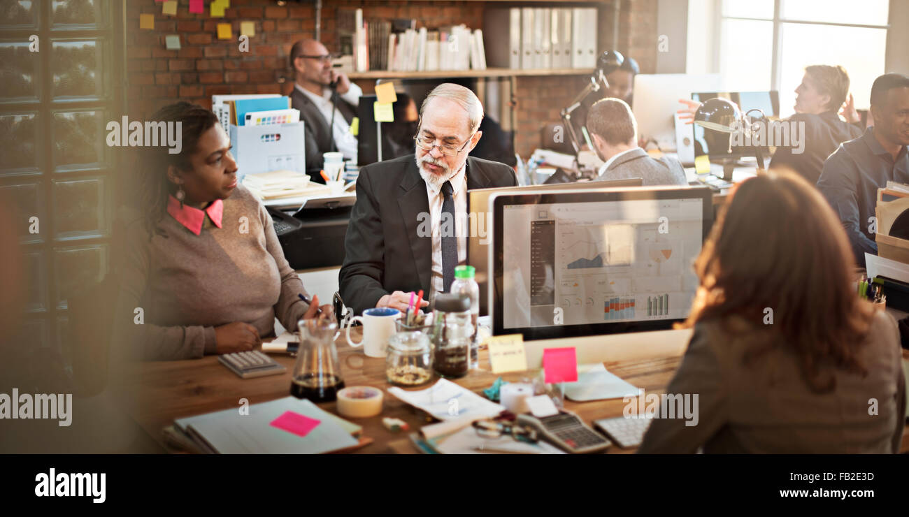 Business Team Discussion Data Marketing Chart Concept Stock Photo - Alamy