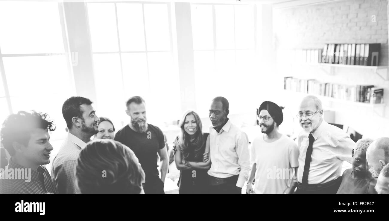 Business Team Meeting Discussion Talking Concept Stock Photo - Alamy