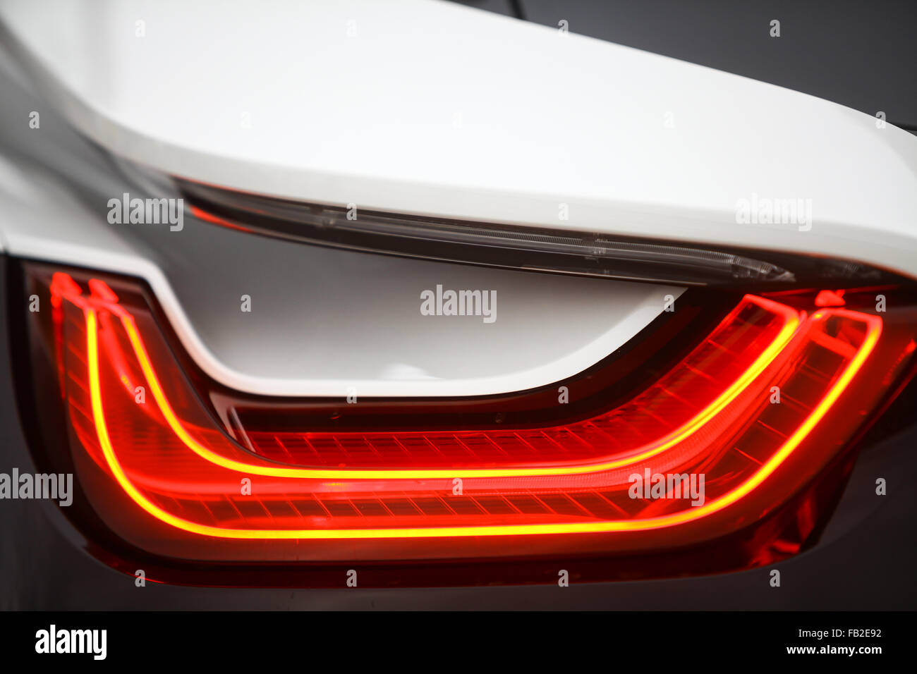 Color image with a car's rear brake light Stock Photo - Alamy