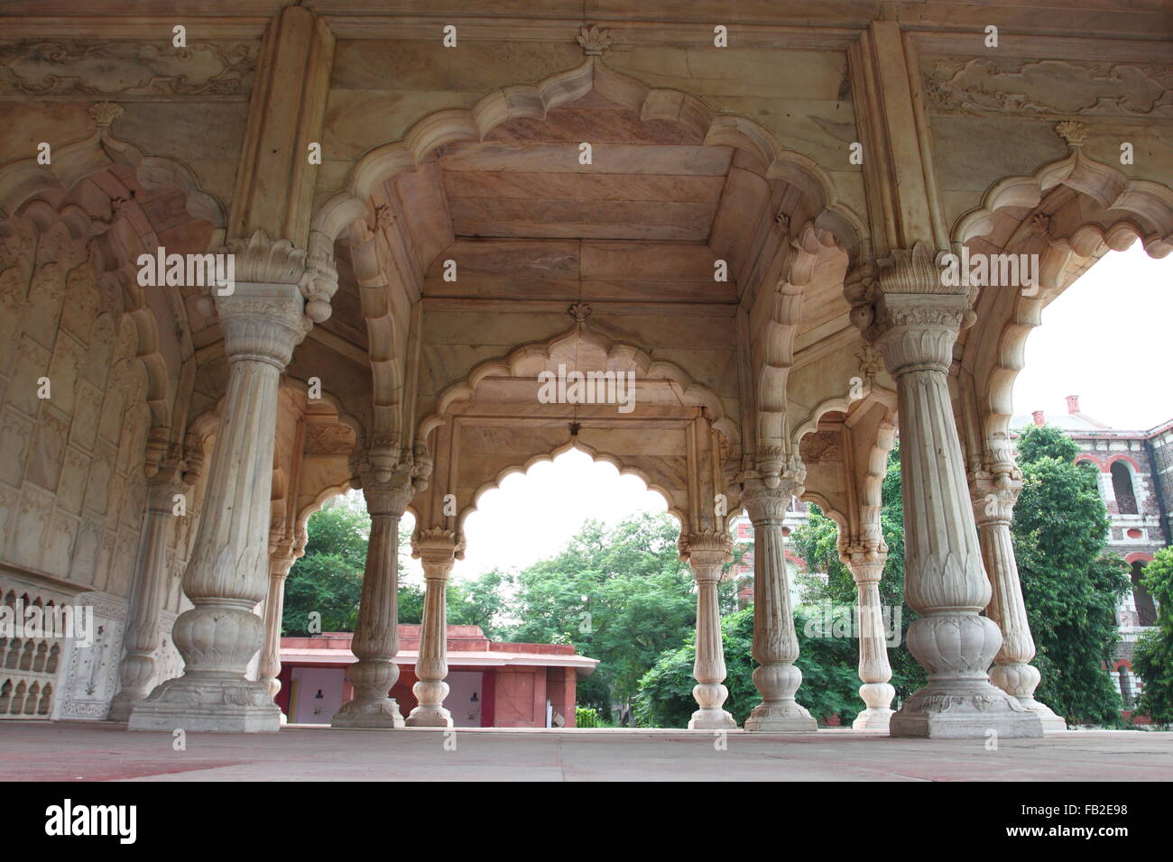 The Red Fort and its wall decorations Stock Photo - Alamy