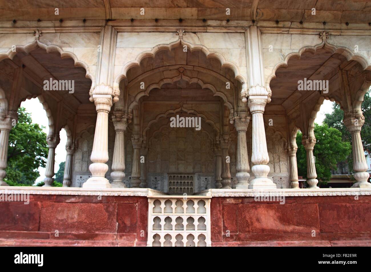 The Red Fort and its wall decorations Stock Photo - Alamy