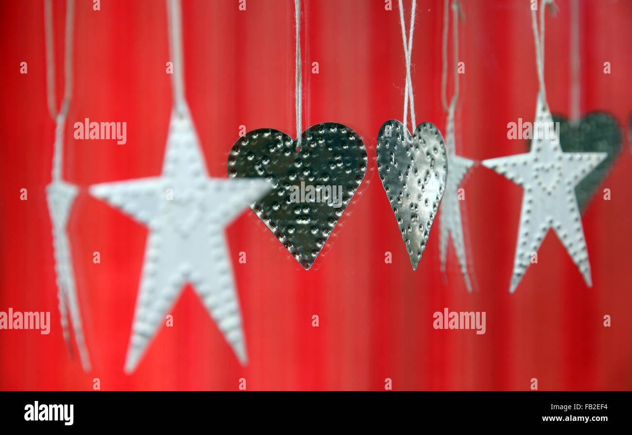 Hearts love stars hanging hi-res stock photography and images - Alamy
