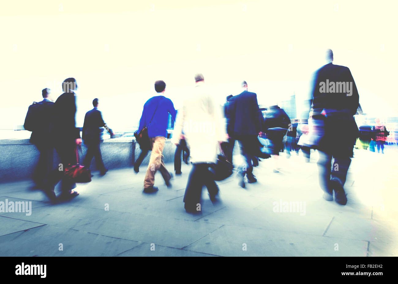 Business People Walking Commuter Rush Hour Concept Stock Photo - Alamy