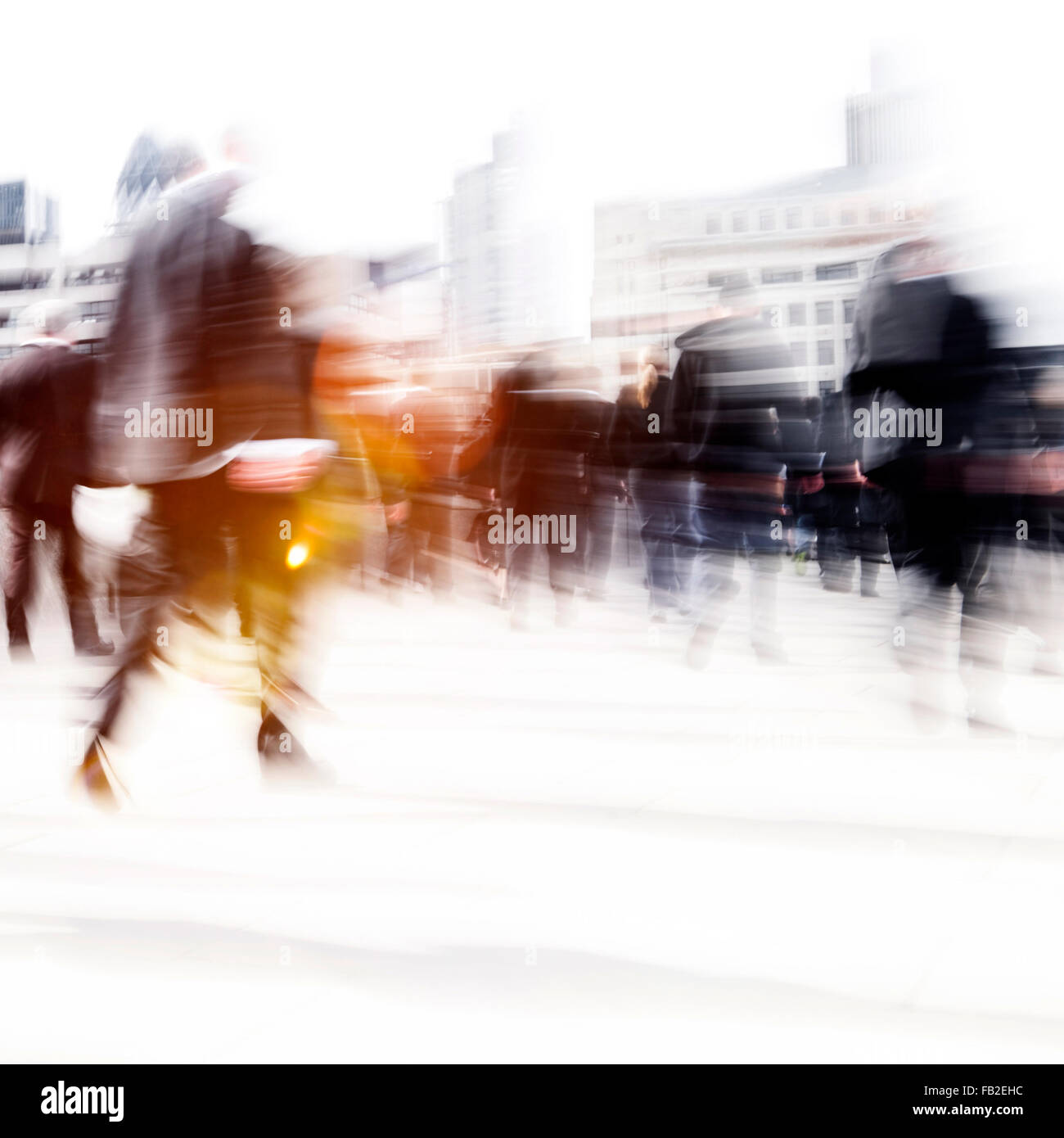 Woman Rushing In a City Walking People Crowd Concept Stock Photo - Alamy