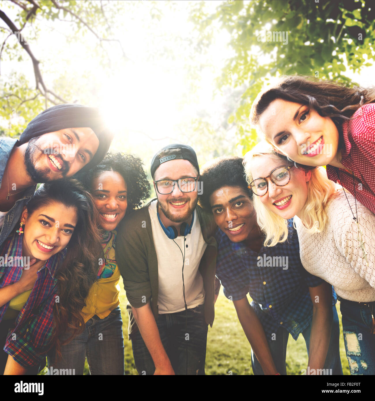 Friends Friendship Walking Park Togetherness Fun Concept Stock Photo ...