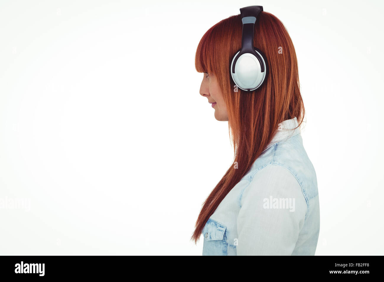 White headphones side view hi-res stock photography and images - Alamy