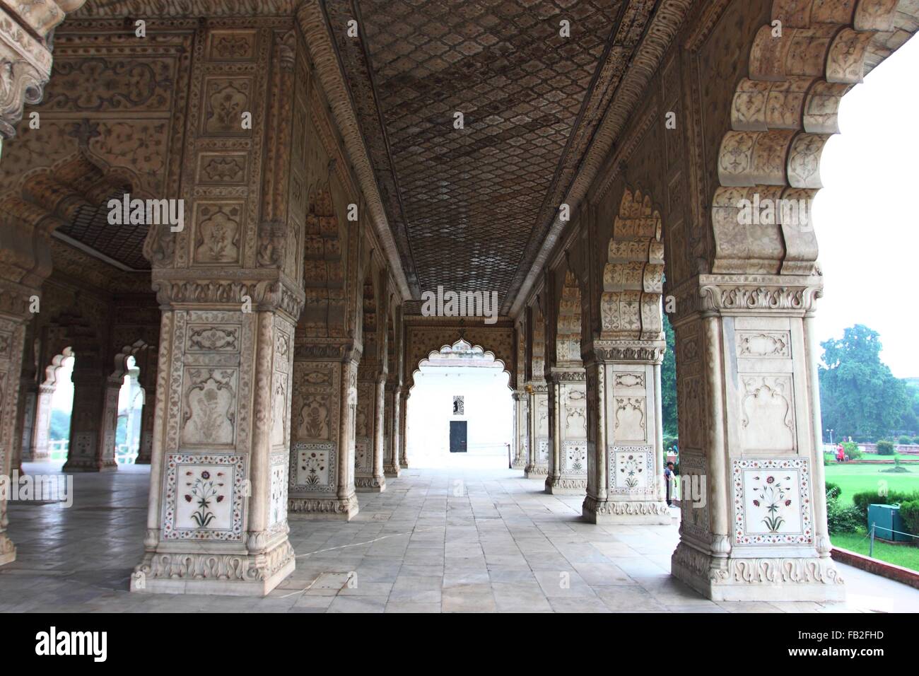 The Red Fort and its wall decorations Stock Photo - Alamy