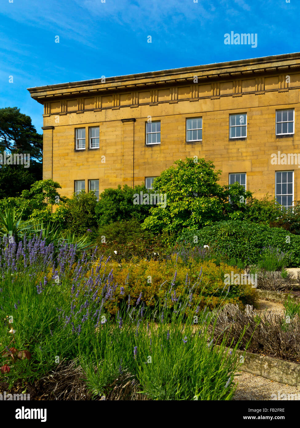 Exterior of Belsay Hall a 19th century country mansion in ...
