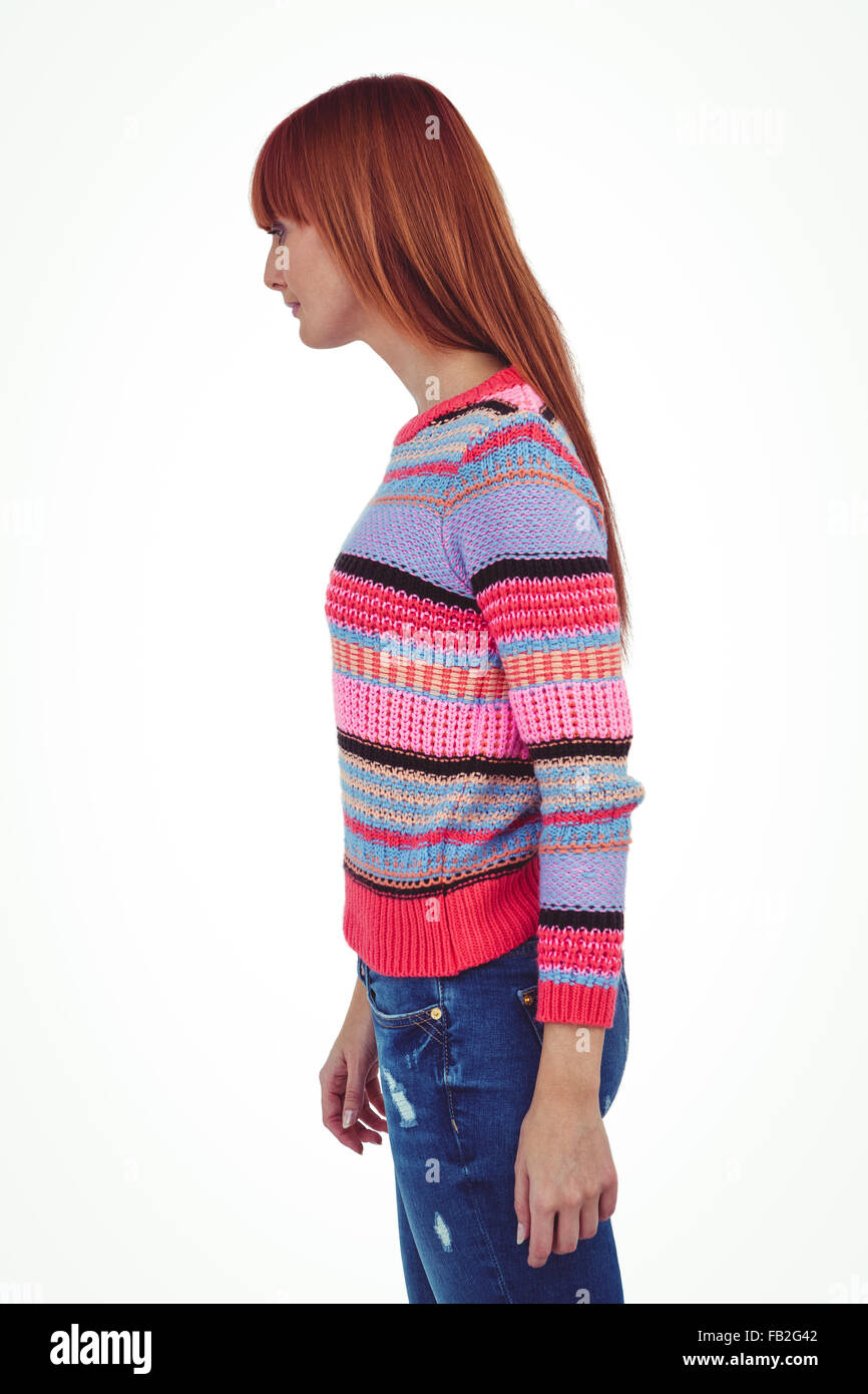 Side view smiling woman hi-res stock photography and images - Alamy