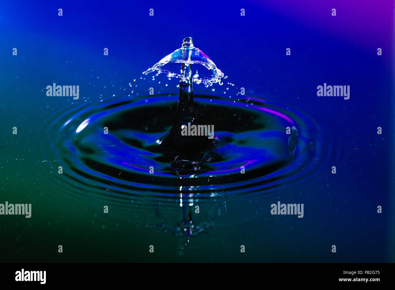Water drip collision Stock Photo - Alamy