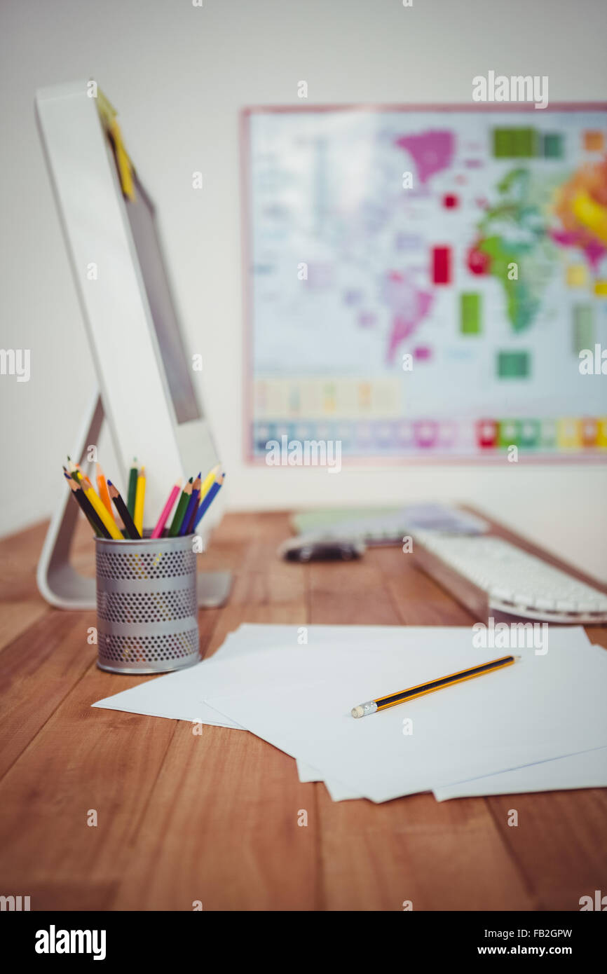 Close up view of a business desk Stock Photo - Alamy