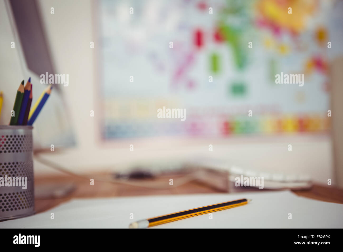 Close up view of a business desk Stock Photo - Alamy
