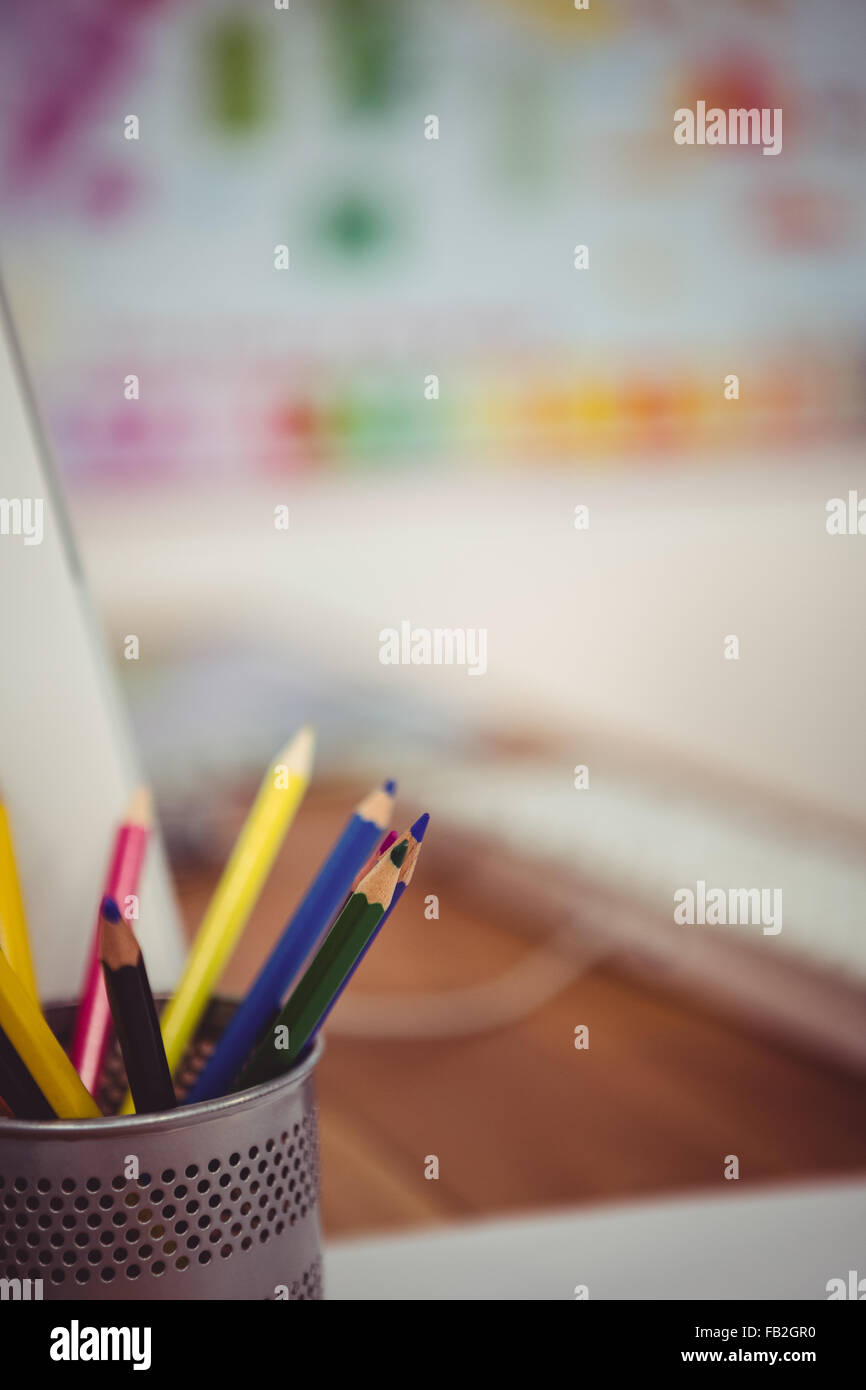Close up view of a business desk Stock Photo - Alamy