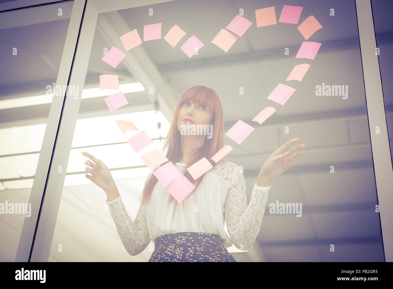 Woman post it notes hi-res stock photography and images - Alamy