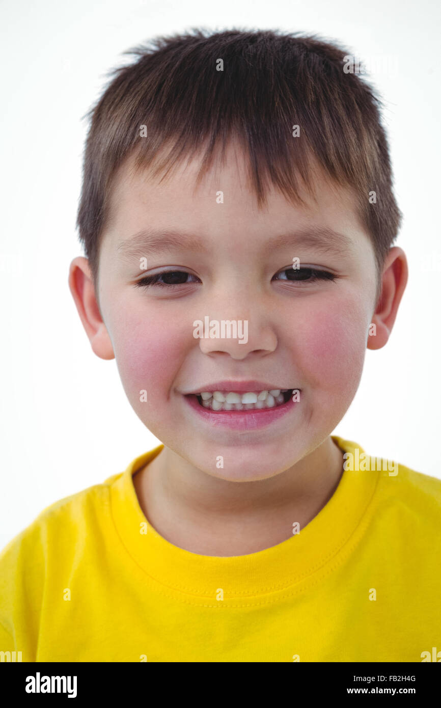 Cute boy smiling at the camera Stock Photo - Alamy