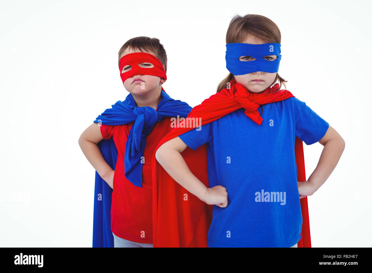 Masked kids pretending to be superheroes Stock Photo - Alamy