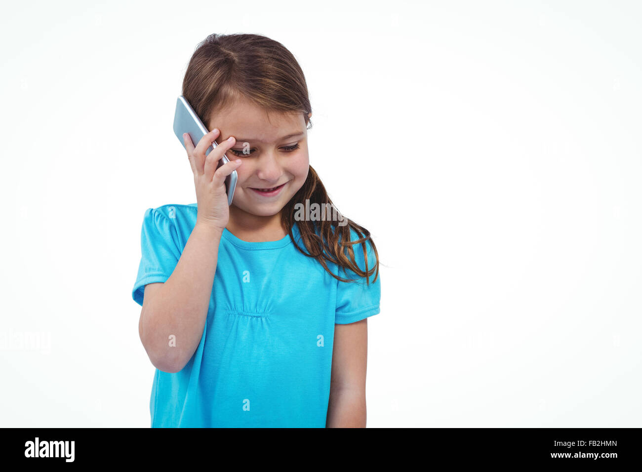 Cute girl on a phone call Stock Photo - Alamy