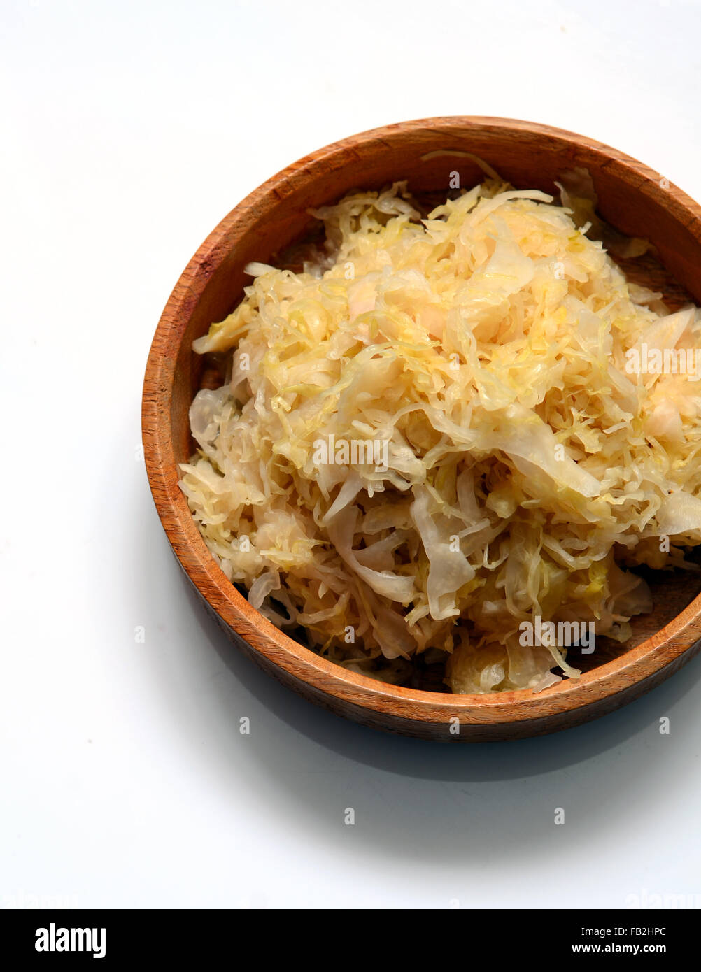 Traditional homemade sauerkraut - fermented cabbage salad Stock Photo ...